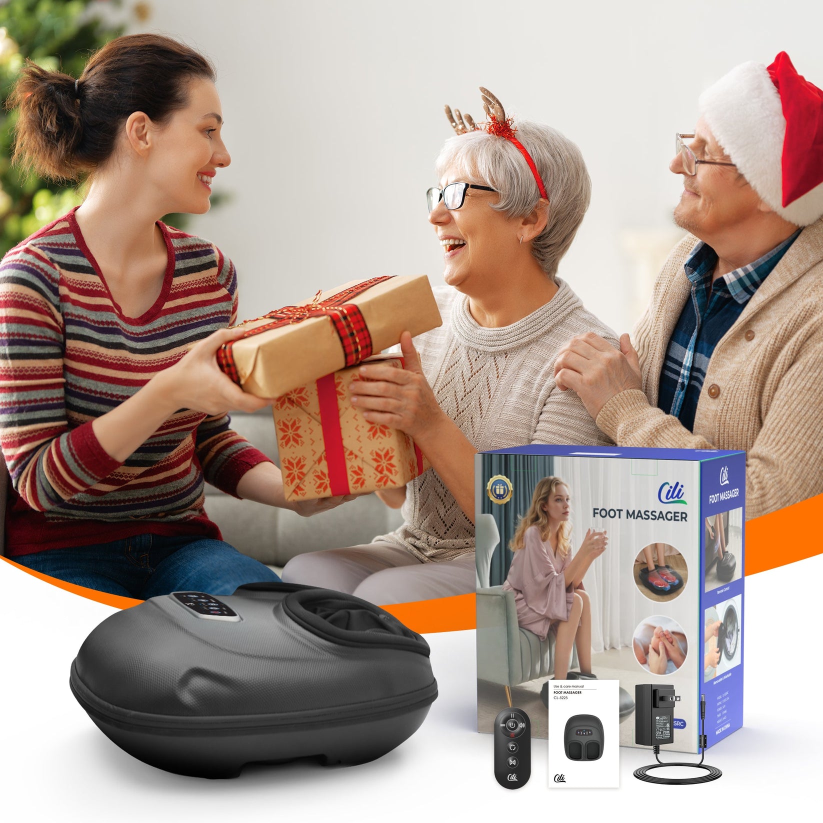 CILI Shiatsu Foot Massager with Heat, for Plantar Fasciitis Neuropathy ...