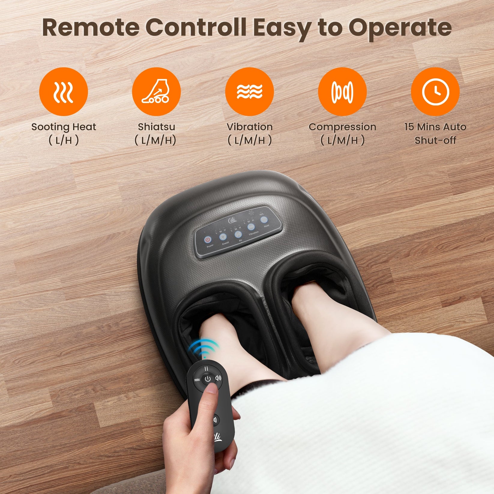 CILI Shiatsu Foot Massager with Heat, for Plantar Fasciitis Neuropathy ...