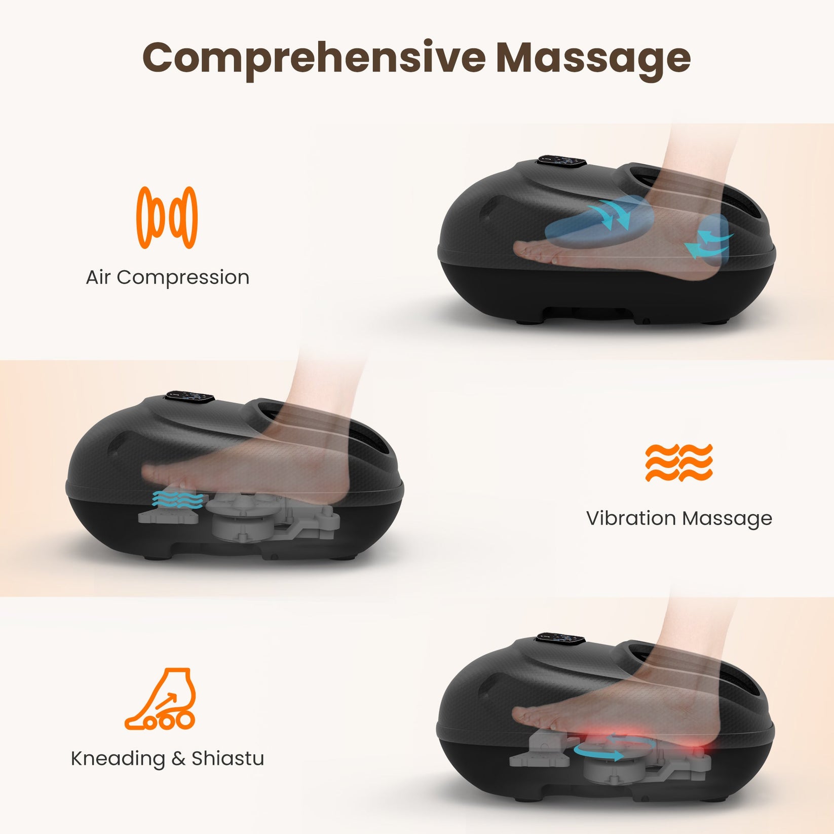 CILI Shiatsu Foot Massager with Heat, for Plantar Fasciitis Neuropathy ...